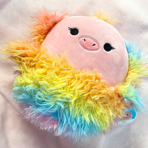 Squishmallows | Other | Elda Squishmallows Ostrich 7 Rainbow Bird ...